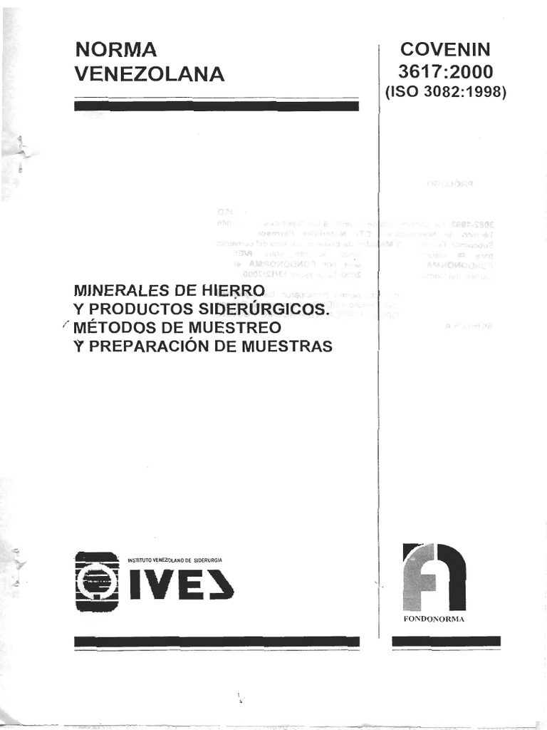 ISO 3082 Muestreo Mineral de Fe | PDF