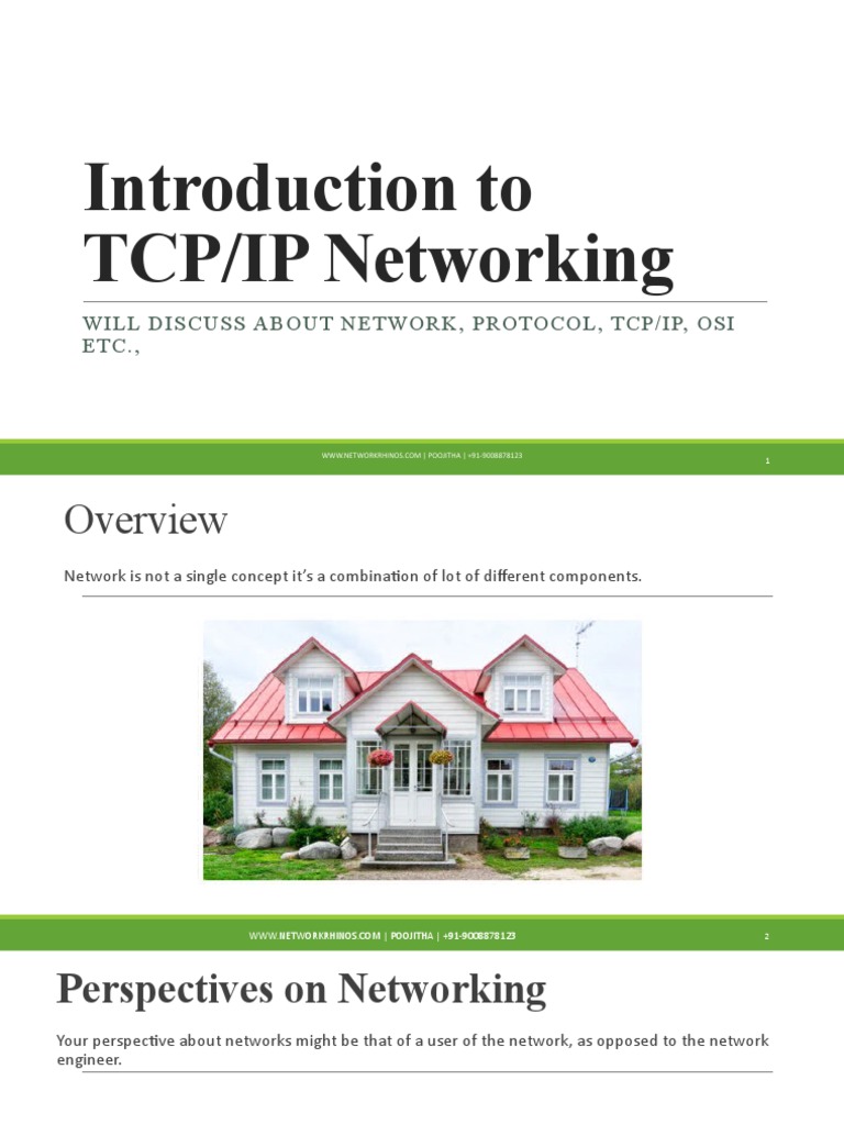 Chapter 1 Introduction To Tcpip Networking Pdf Internet Protocol Suite Osi Model
