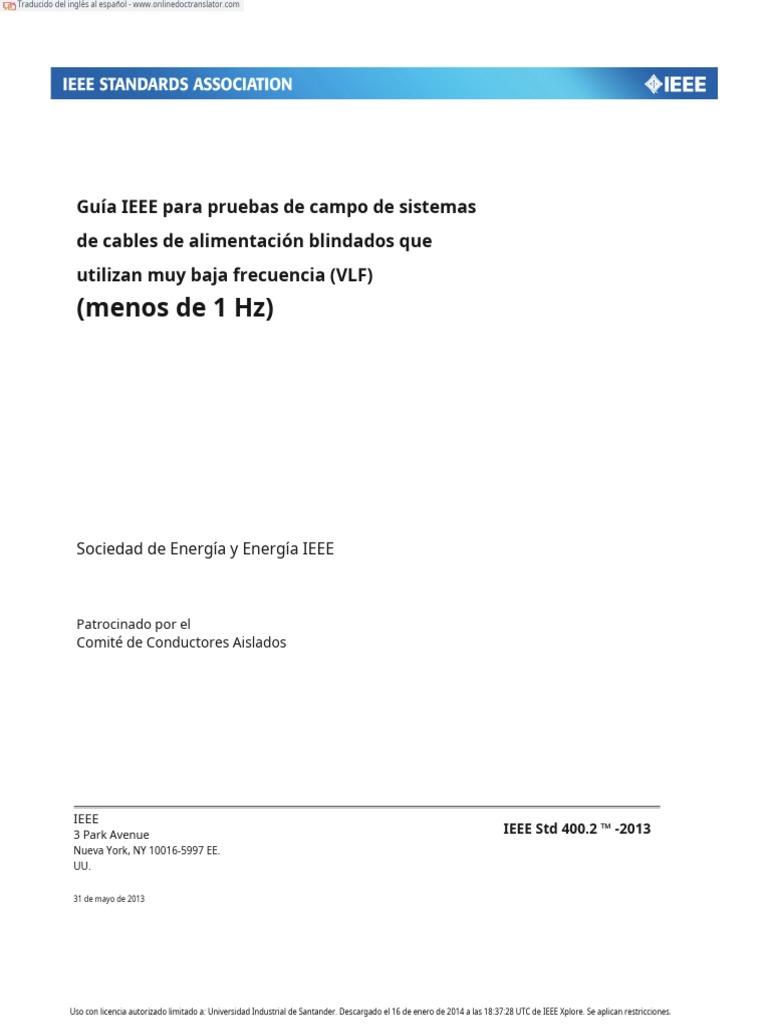 IEEE 400.2-2013 VLF - En.es | PDF | Aislador (Electricidad) | Instituto ...