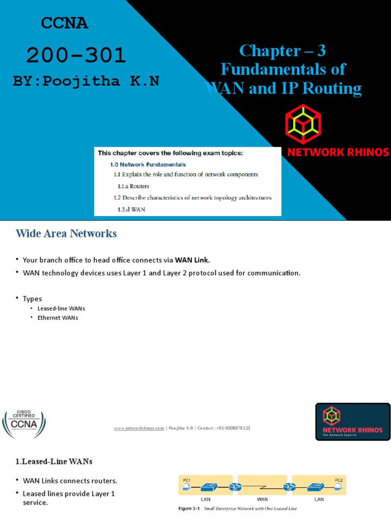 Chapter 3. Fundamentals of WAN and IP Routing | PDF | Internet Protocol ...