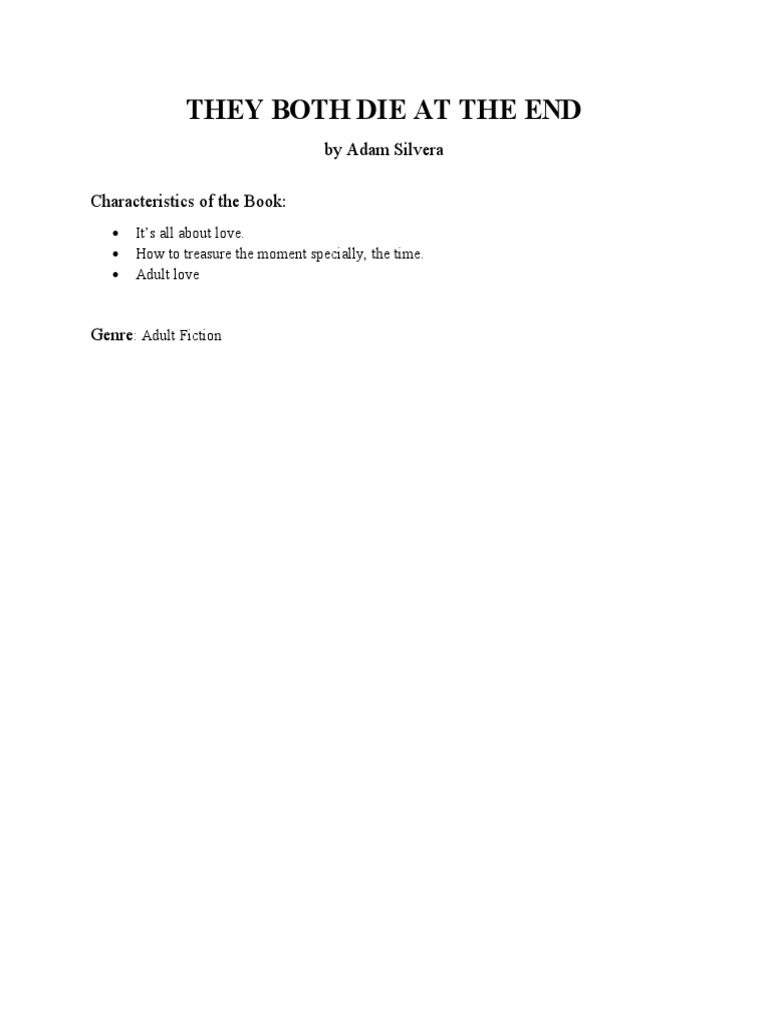 They Both Die at The End | PDF