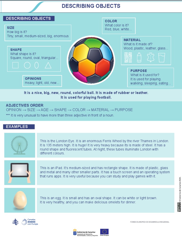 Describing Objects Guide | PDF