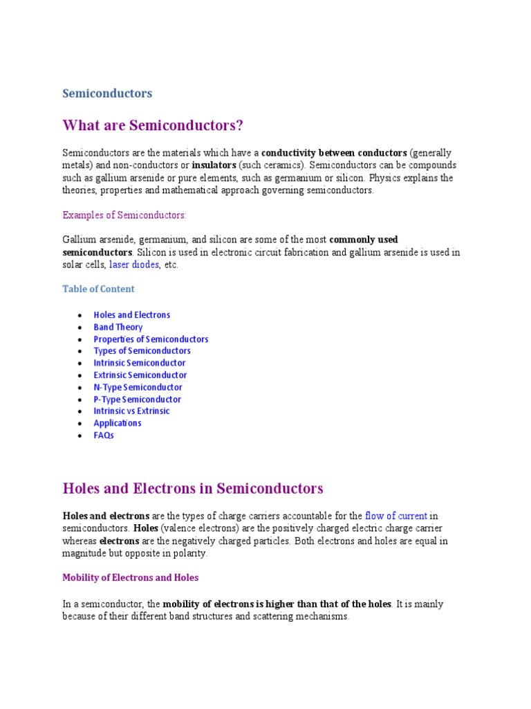 Semiconductors and Band Gap Theory | Download Free PDF | Semiconductors ...