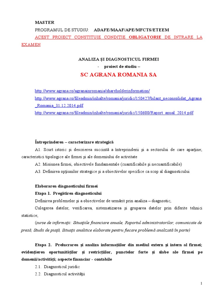 Proiect Final de Evaluare Cu Anexe Ghid de Realizare | PDF