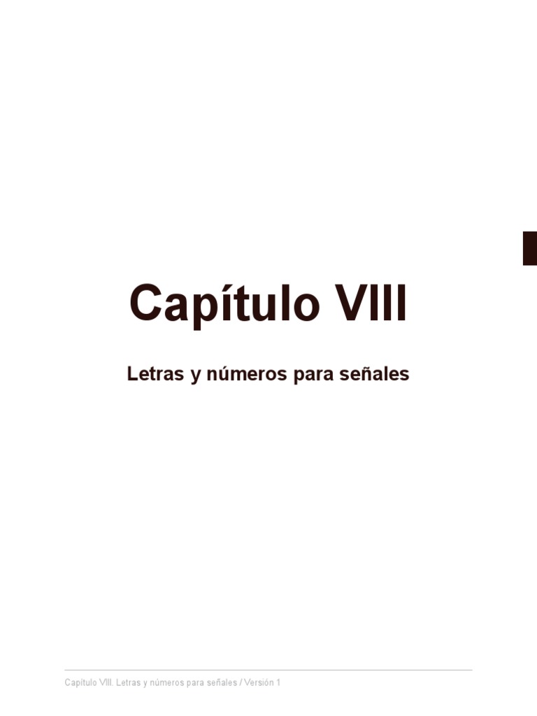 Capítulo Vlll. Letras y Números para Señales | PDF | Caso de carta ...