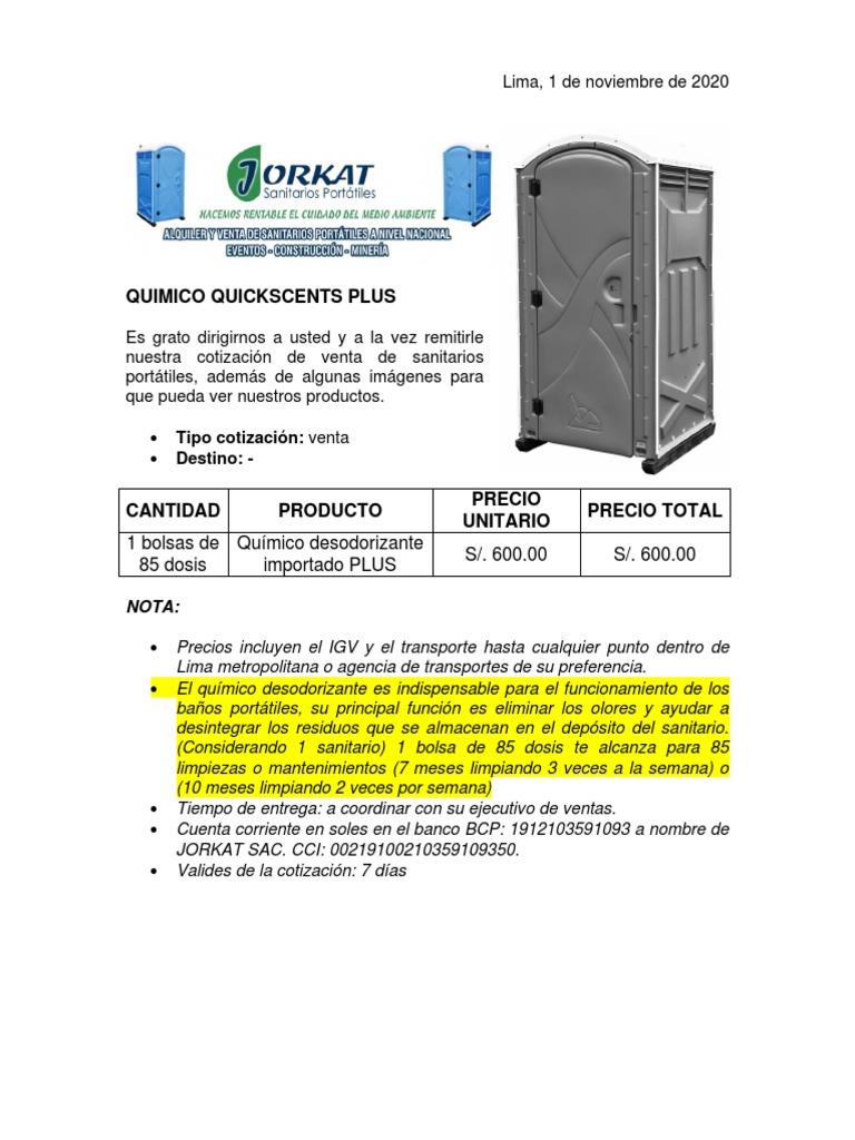 Catalogo de Quimico Quicscents Plus | PDF
