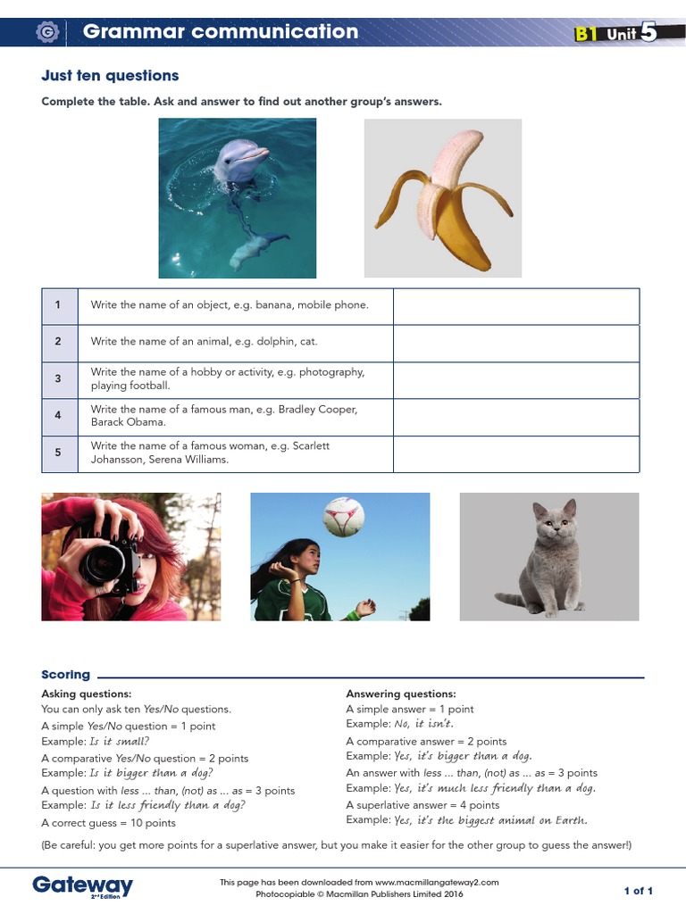 B1 UNIT 5 Grammar Communication | PDF | Language Arts & Discipline