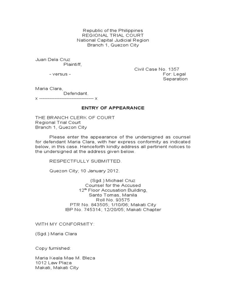 Entry of Appearance | PDF