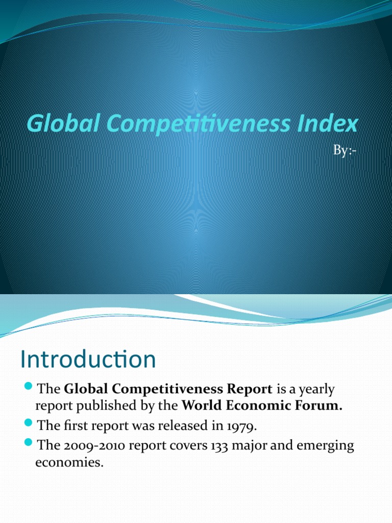 Global Competitiveness Index | PDF | Economies