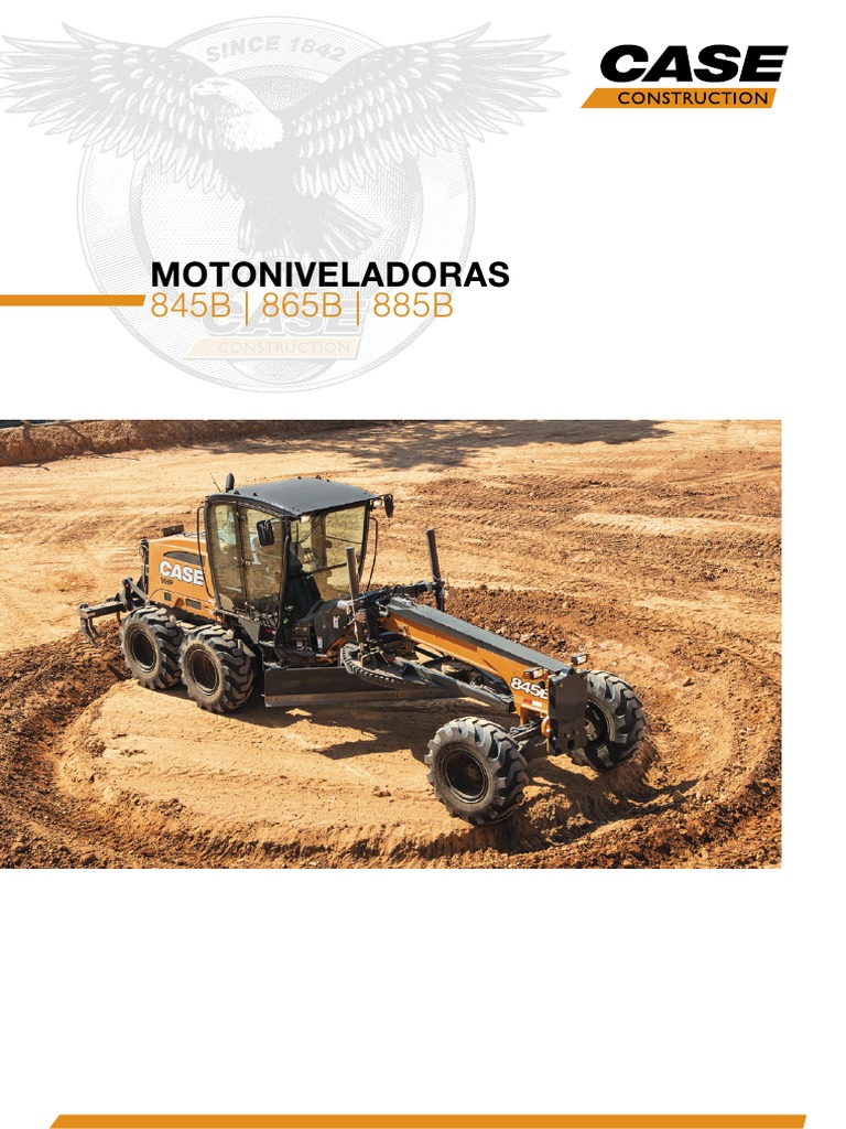 Motoniveladora Case Ficha Tecnica - Folheto 845b-865b-885b Português ...