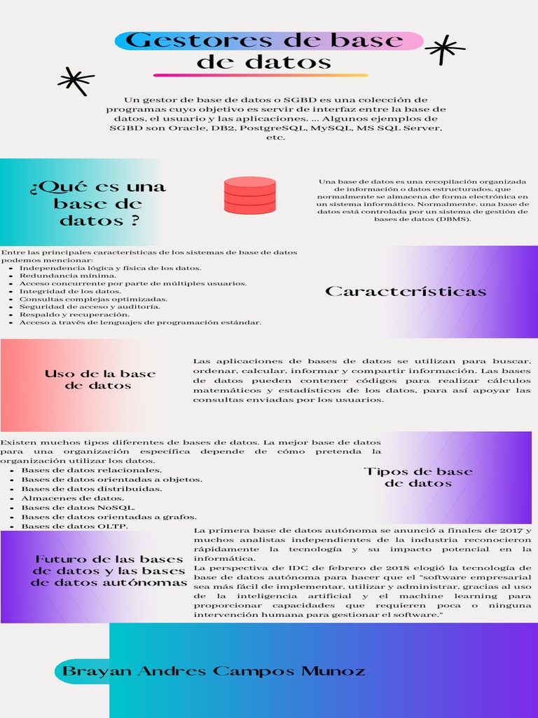 Infografia de Bases de Datos | PDF | Bases de datos | Informática