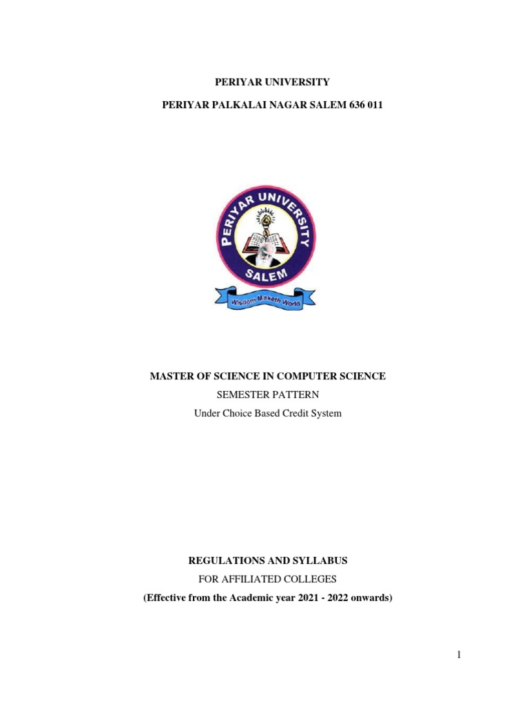 MSc Computer Science Syllabus 2021-22 | PDF | Parsing | Web Service
