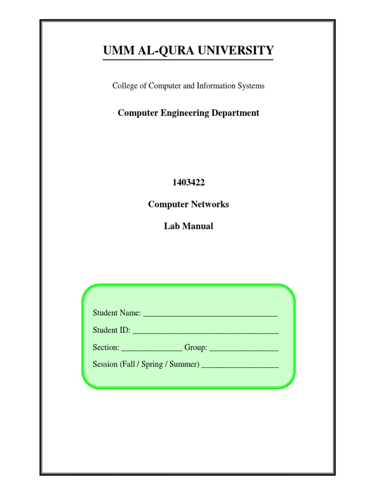 Computer Networks Lab Manual | PDF | Ip Address | Network Switch