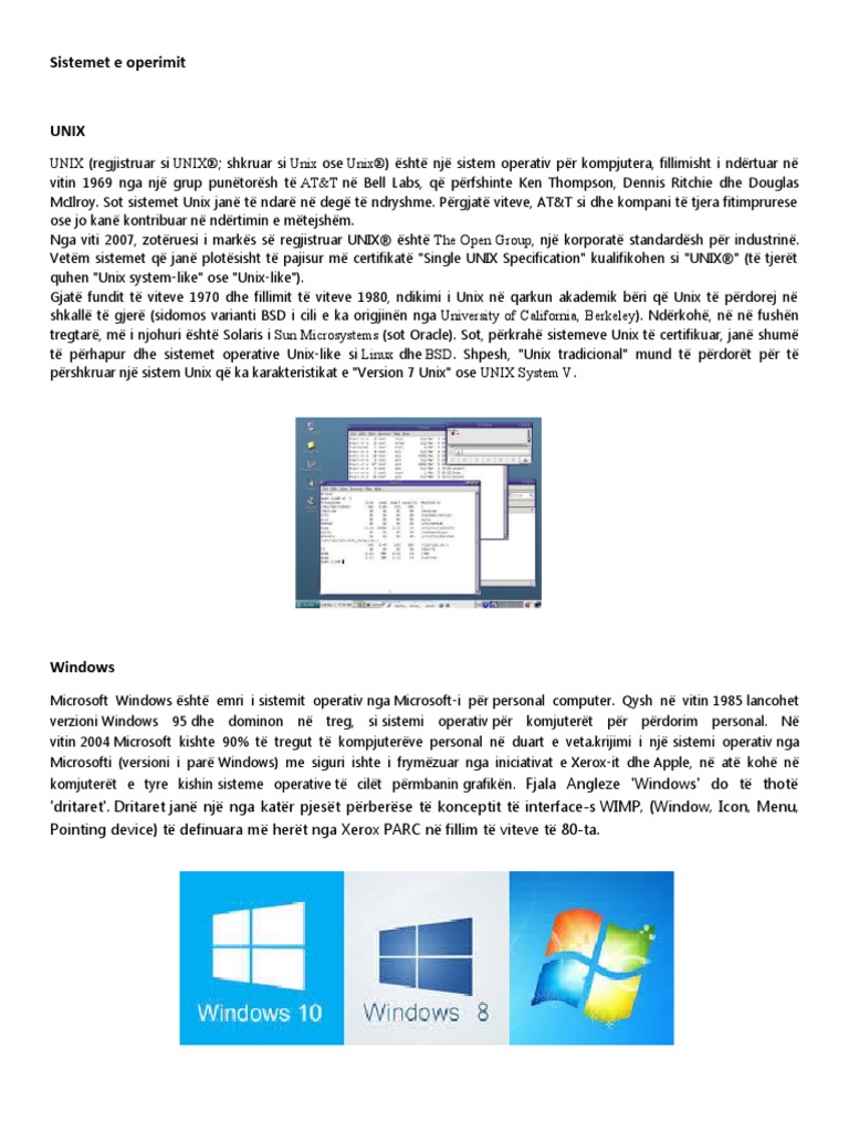 Sistemet e Operimit | PDF