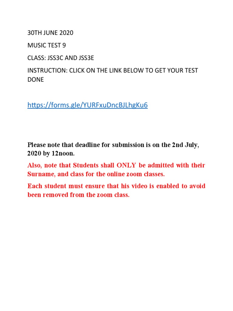 Music Test 9 | PDF | Social Science