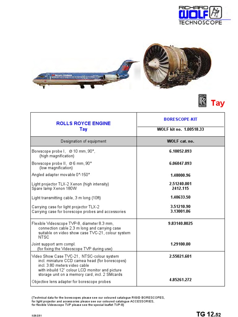 Rolls Royce Turbines Borescope and Guide Tube Guide | PDF | Imaging ...