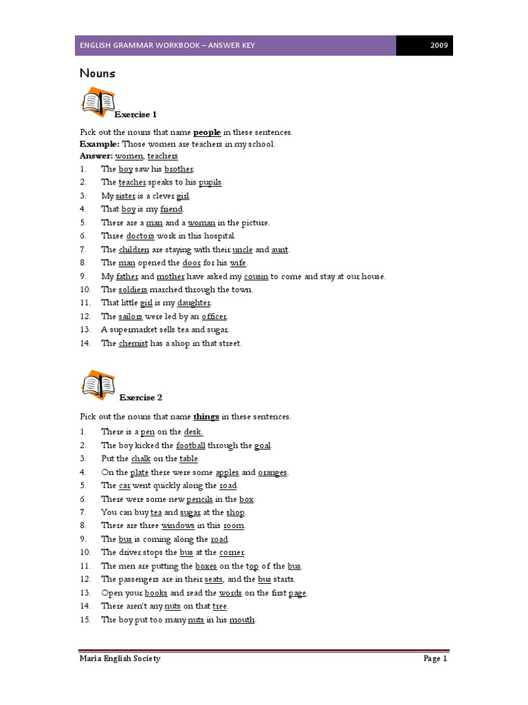 Workbook Answers | PDF | Adjective | English Grammar