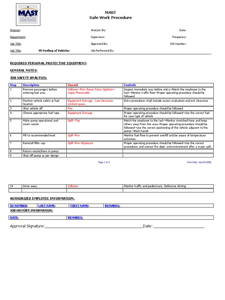 Vehicle Fueling Safety Procedures | PDF | Transport | Safety