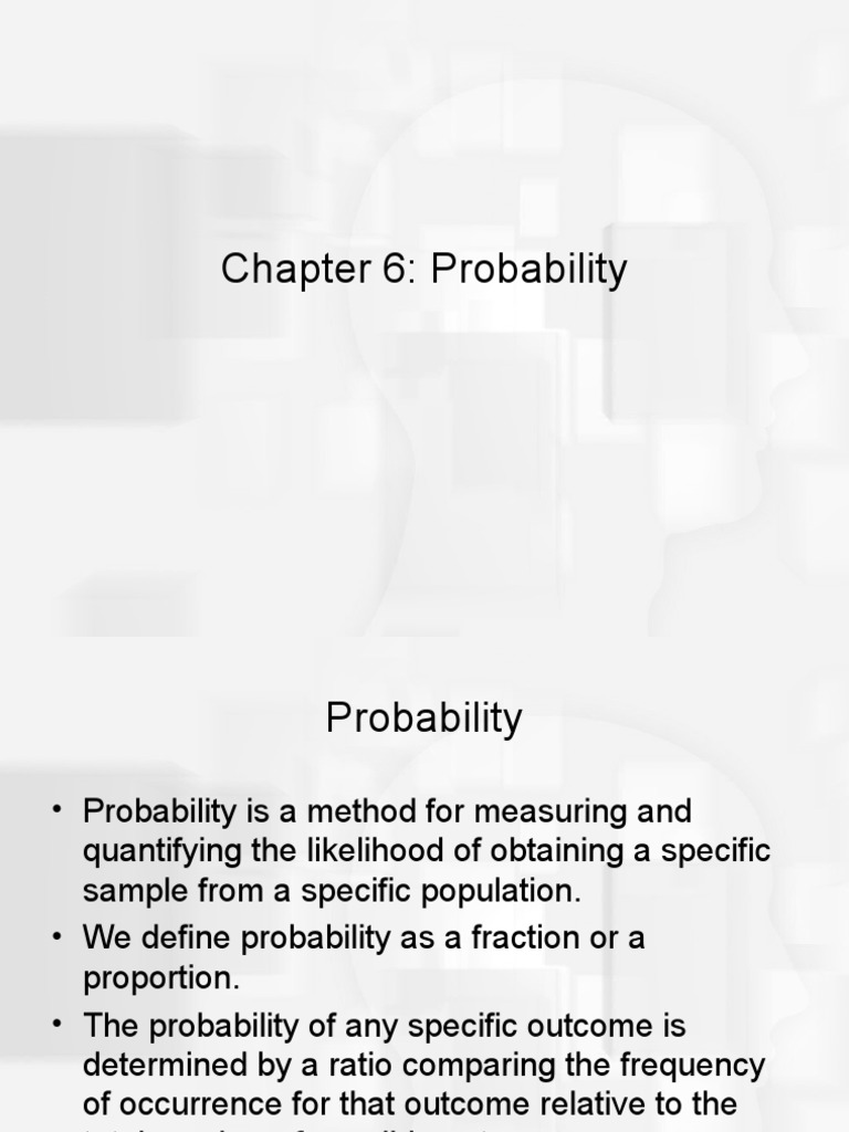 Stats Chapter 6 Probability | PDF | Probability Distribution | Probability