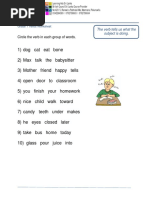 Phrase and Sentence Grade 2 Worksheet 2 | PDF