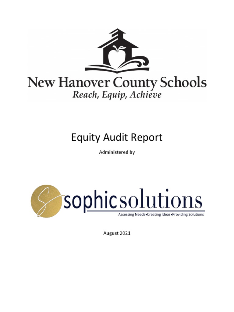 New Hanover County Schools Equity Audit Report (Sophic Solutions ...