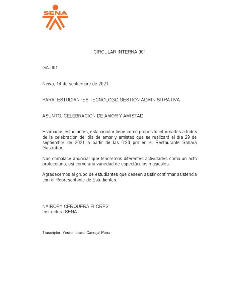 Circular Interna y Externa Yesica Carvajal | PDF