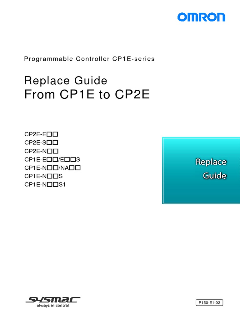 From CP1E To CP2E: Replace Guide | PDF | Power Supply | Programmable Logic Controller