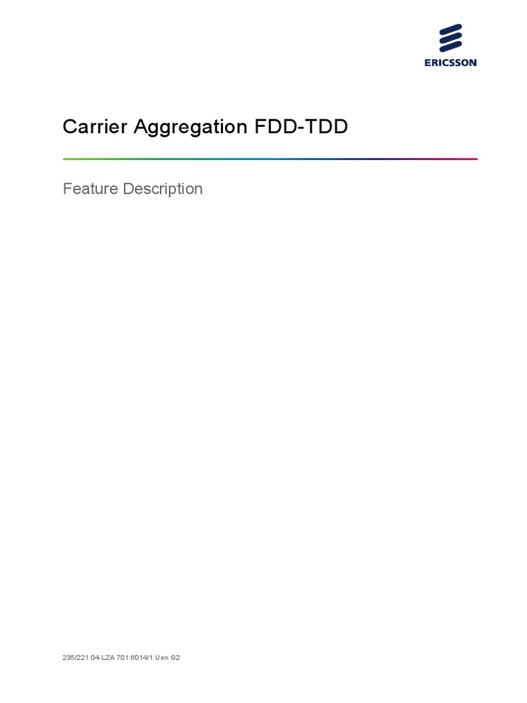 Carrier Aggregation FDD-TDD | PDF | Duplex (Telecommunications) | Trademark