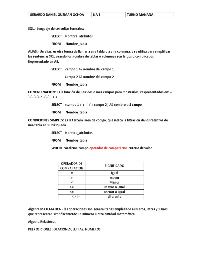 Formulario Base de Datos | PDF | SQL | Programación de computadoras