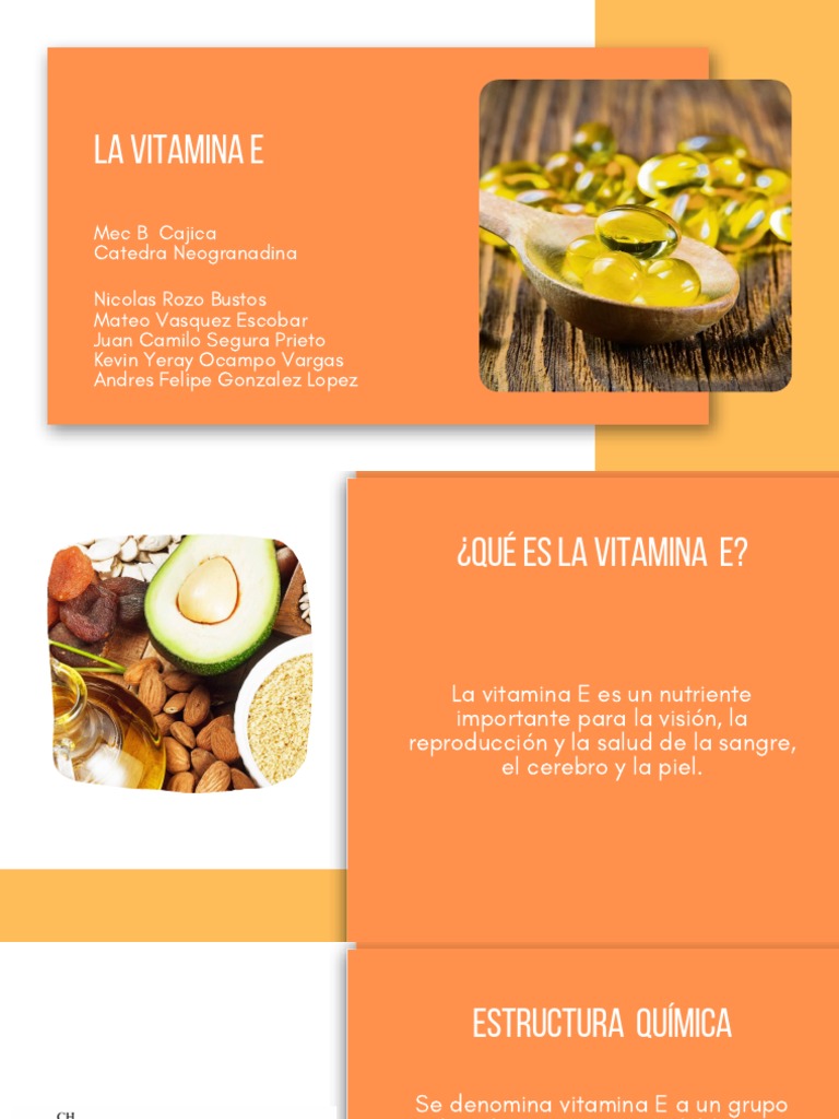 La Vitamina E | PDF | Vitamina e | Bioquímica