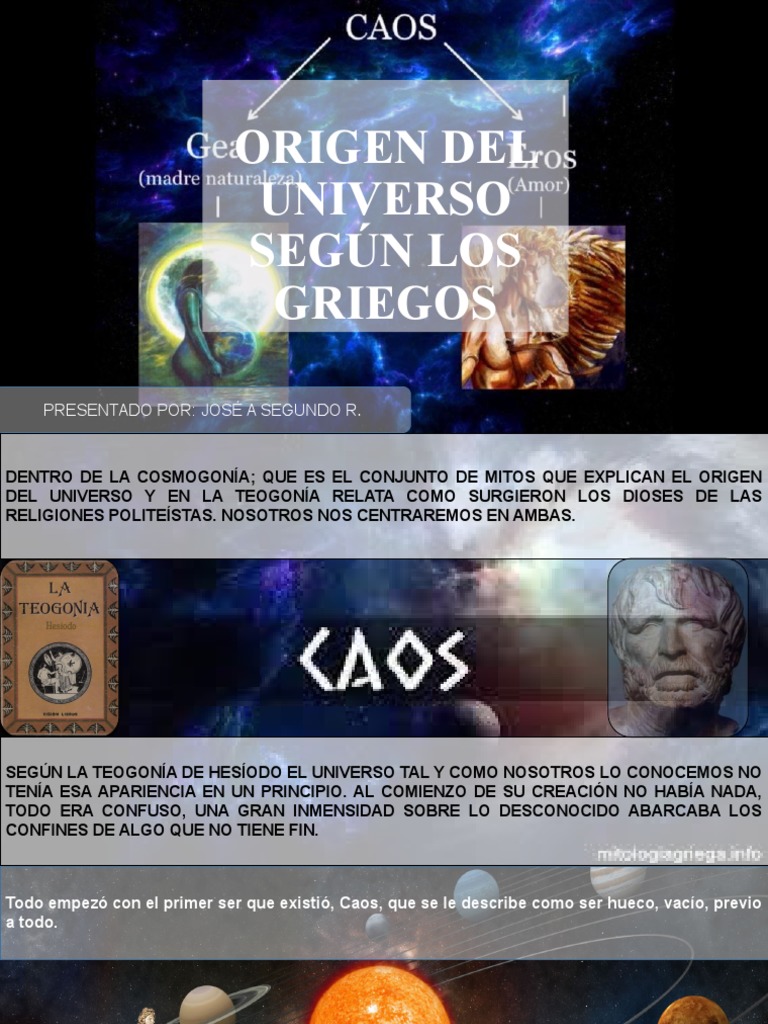 Origen del Universo según los Griegos | PDF | Deidades griegas ...