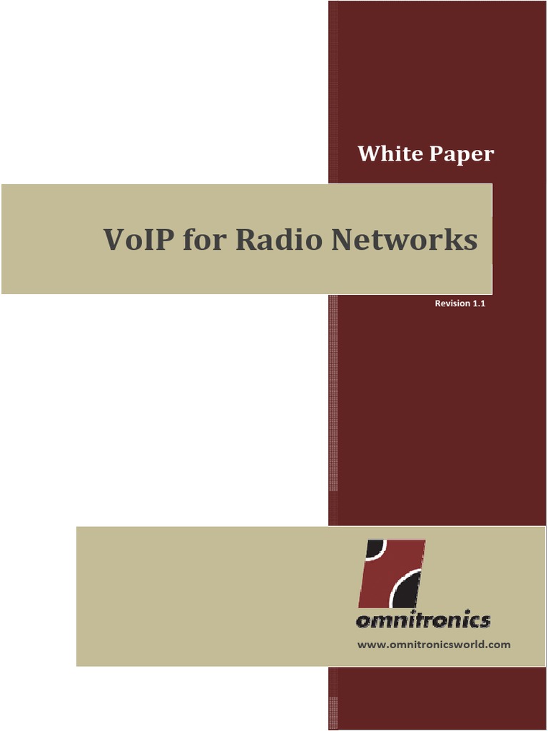 VoIP For Radio Networks Rev 1.1 | PDF | Voice Over Ip | Computer Network