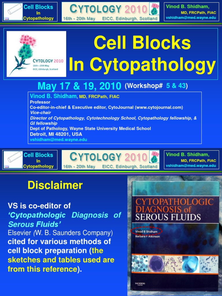 Cell Block On | PDF | Cytopathology | Neoplasms