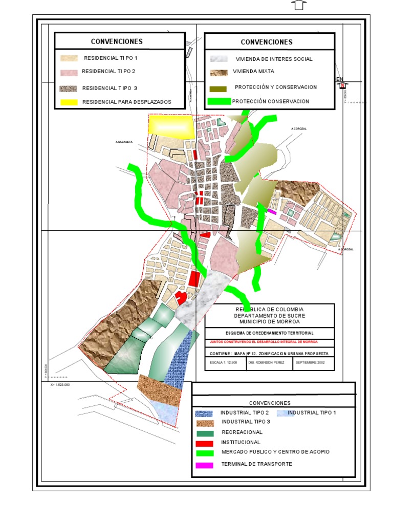 Mapa Propuesta Zonificacion Urbana | PDF