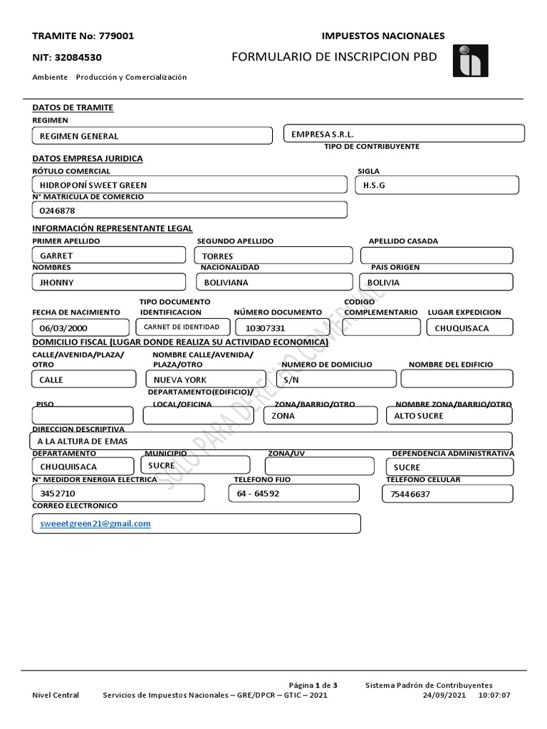 Formulario Masi 001 | PDF | Impuestos | Economias