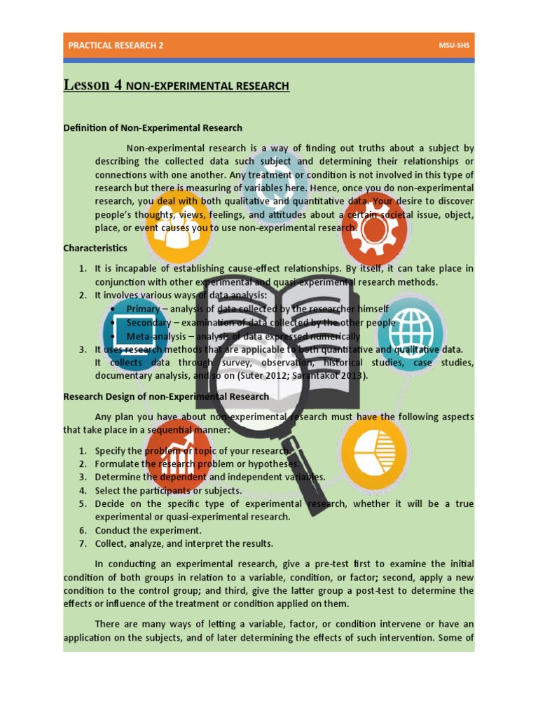 Practical Research 4,5&6 | PDF | Survey Methodology | Experiment