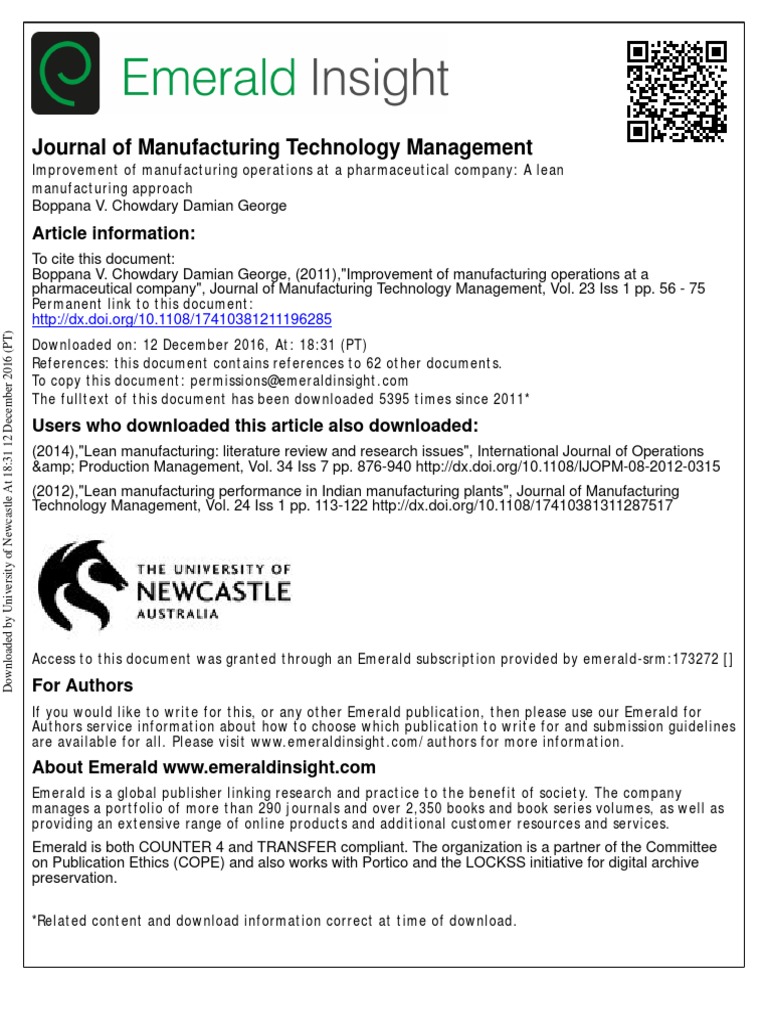 7 Journal of Manufacturing Technology Mana-1-1 | PDF | Lean ...