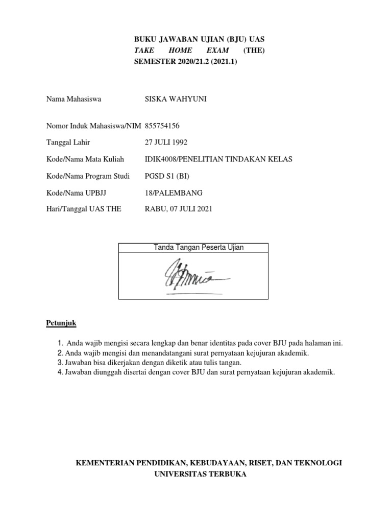 PTK dan Analisis Pembelajaran UAS THE | PDF