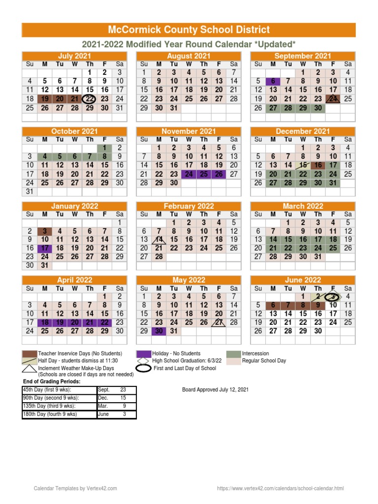 Modified Academic Calendar | PDF