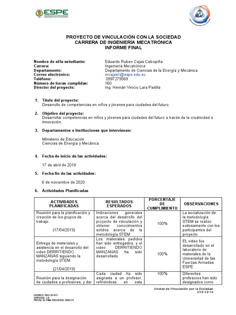 InformeFinal Cajas Eduardo | PDF | Tableta | Periférico