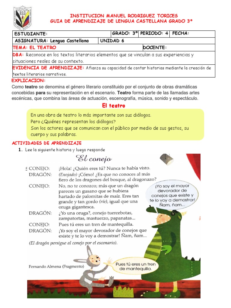 Guia N°1 L. Castellana - El Teatro | PDF