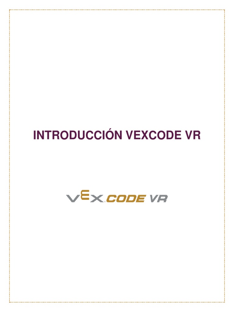Guía Completa de VEXcode VR | PDF | Realidad virtual | Robot