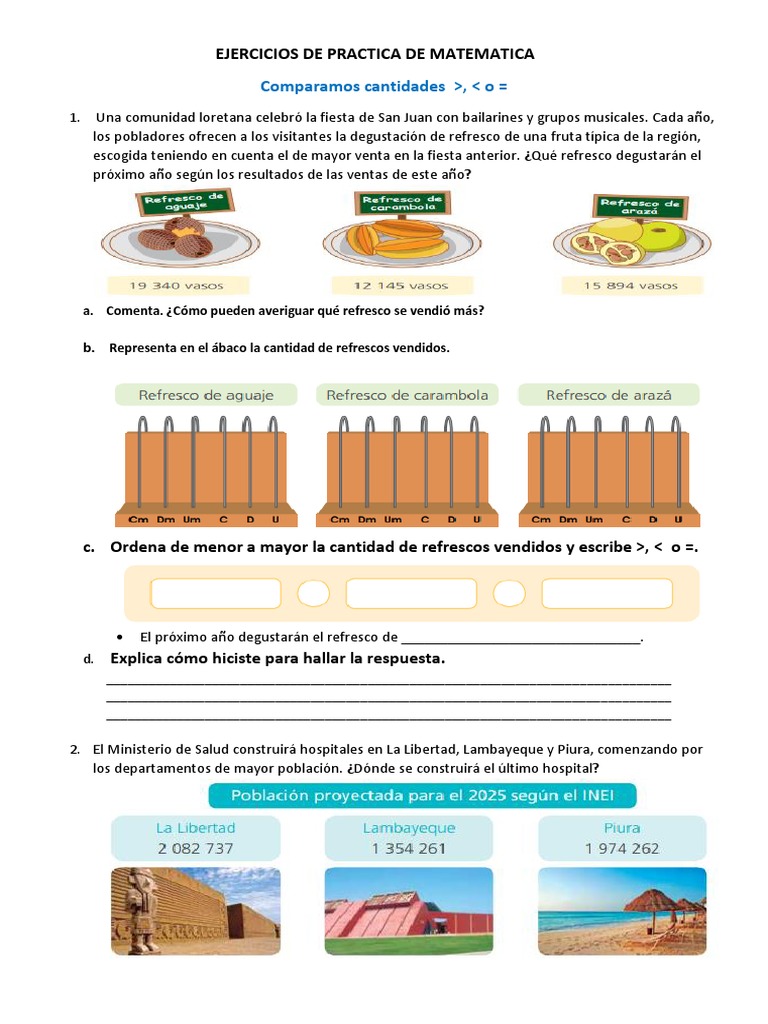 Ejercicios de Practica de Matematica | PDF