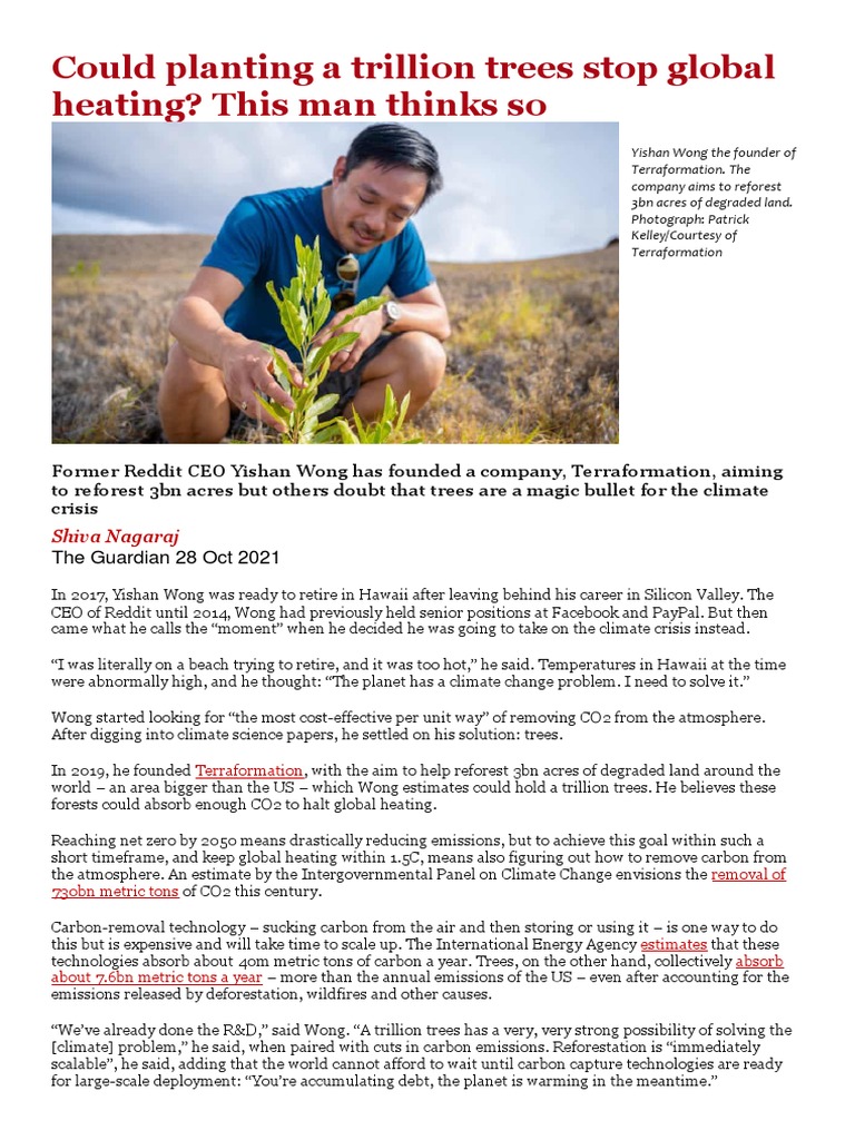 Can a Trillion Trees Combat Climate Change? | PDF | Climate Change ...