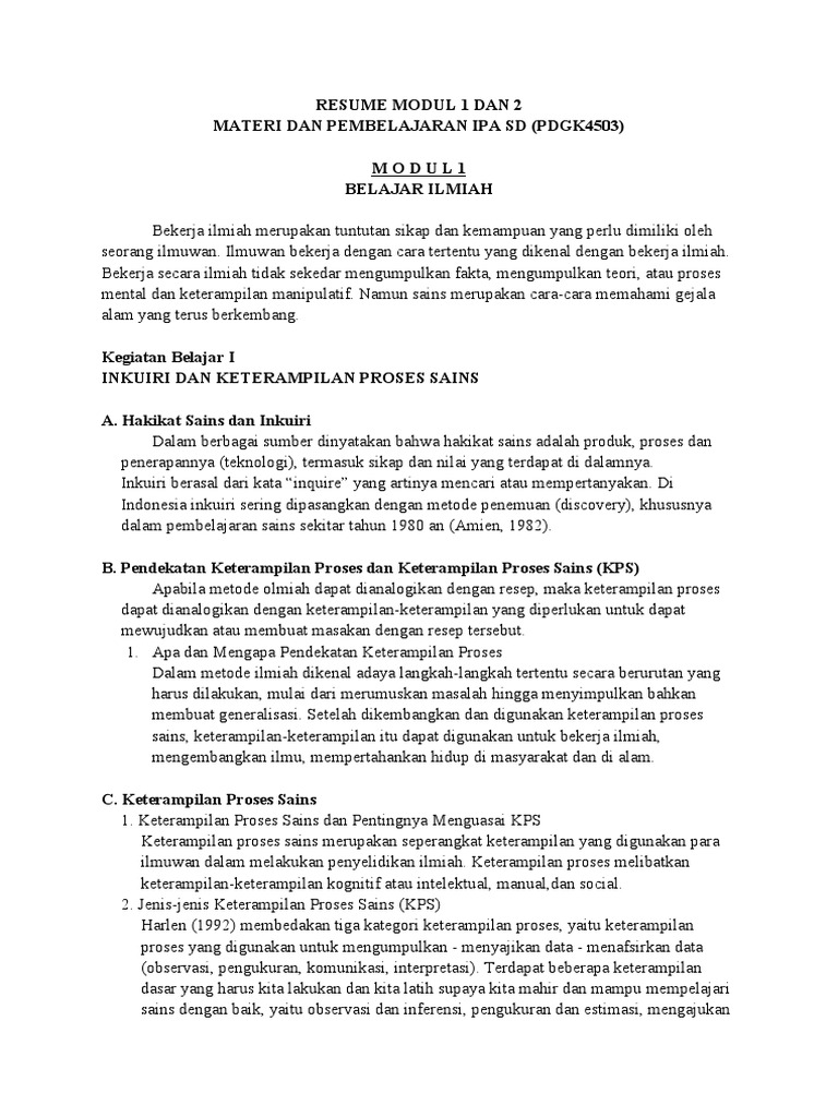 Resume Modul 1 Dan 2 | PDF
