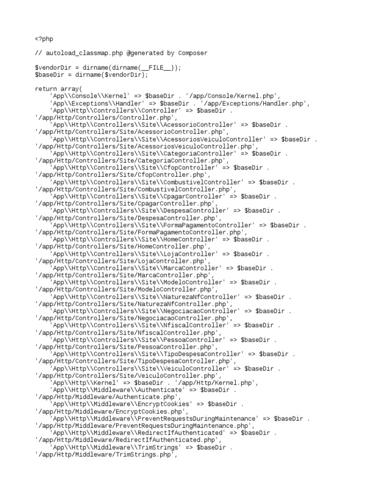 Autoload Classmap | PDF | Computer Engineering | Computer Architecture