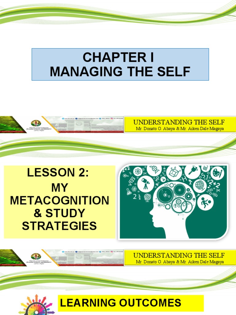 Lesson 2 - My Metacognition and Study Strategies | PDF | Metacognition ...