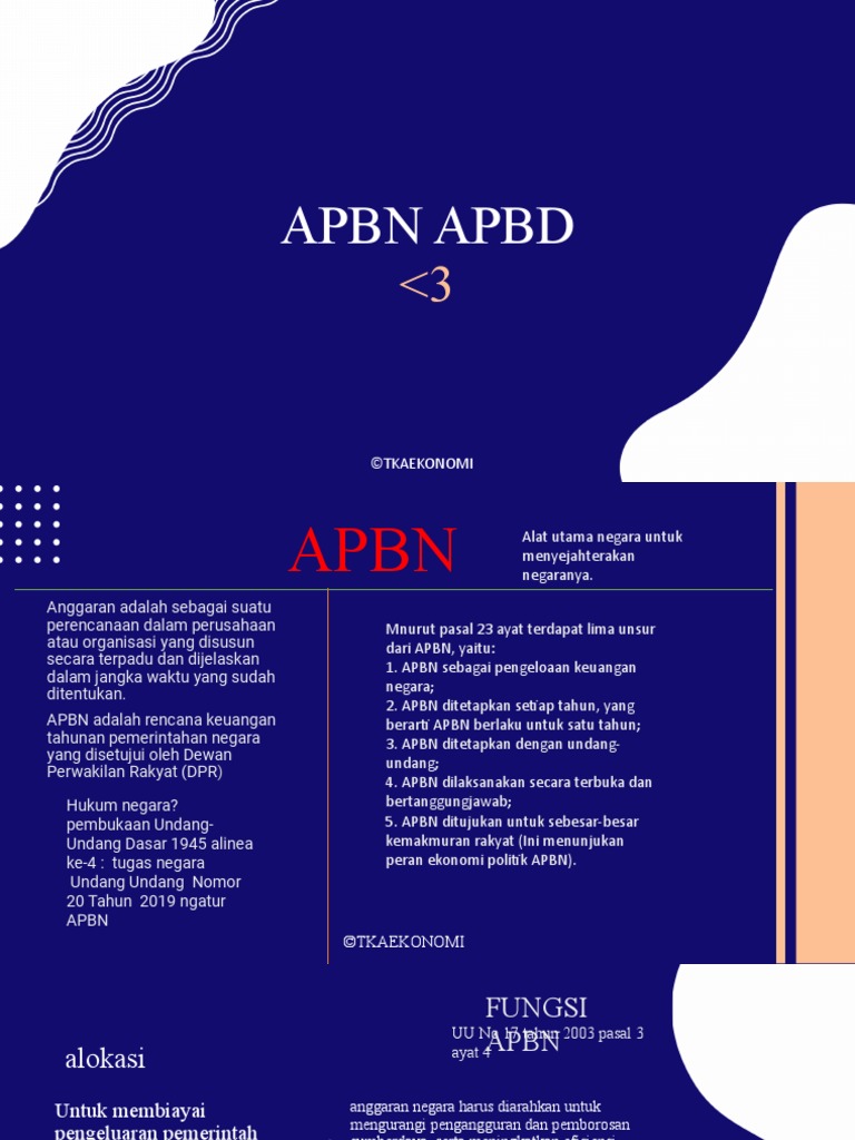 Apbn Apbd | PDF | Pengelolaan Keuangan & Uang