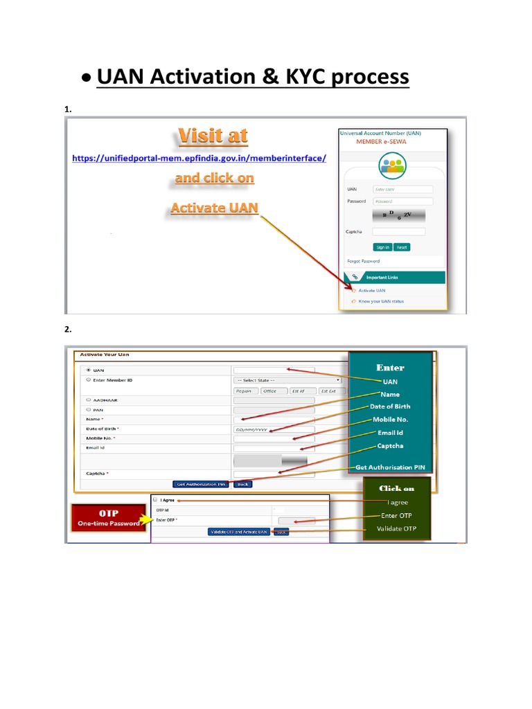 UAN Activation & KYC Process | PDF