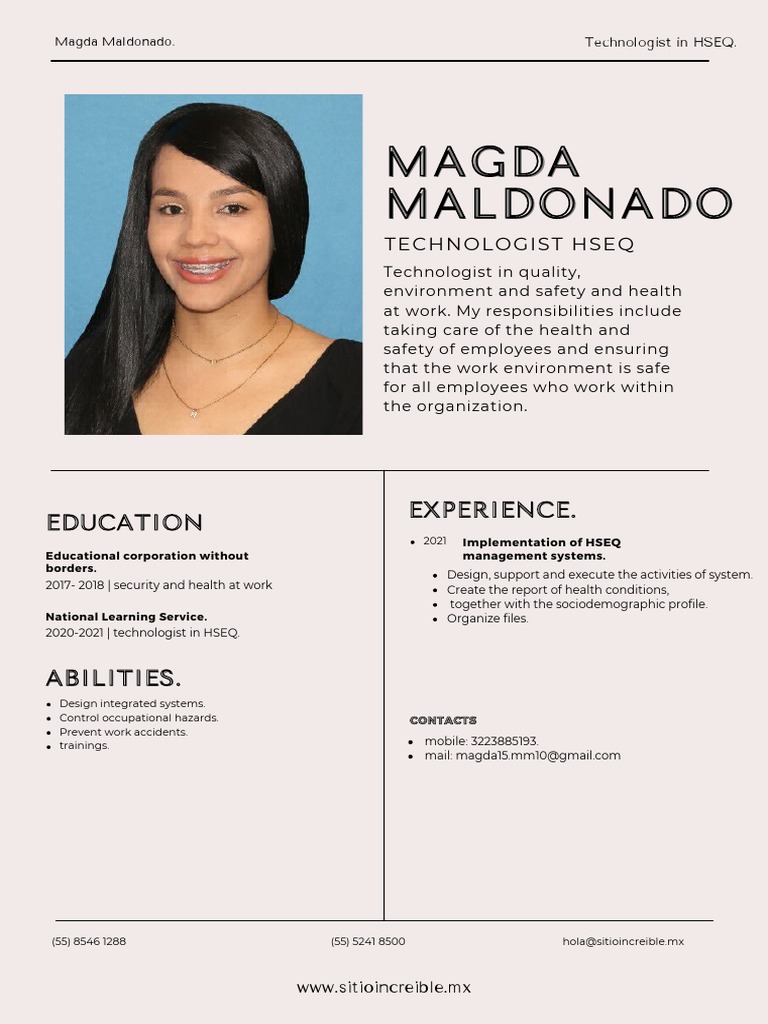 Currículum Magda Maldonado | PDF